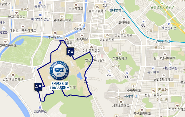 Campus Map - Engineering Sciences - 한양대학교